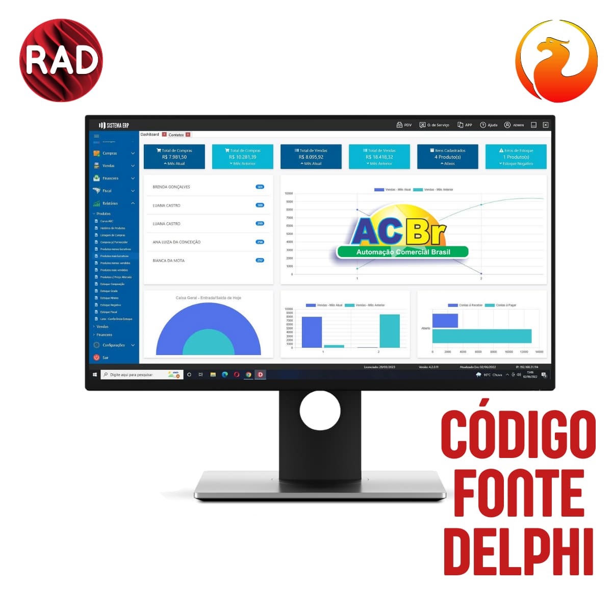 Código Fonte Delphi 11 Sistema Erp Fiscal 4.3 Com Módulos Adicionais ...