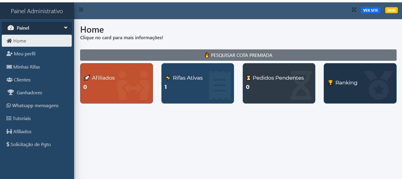 Script Rifa Premium em Php Laravel - 1 Milhão de Números e Afiliados - Baixa Tudo Já
